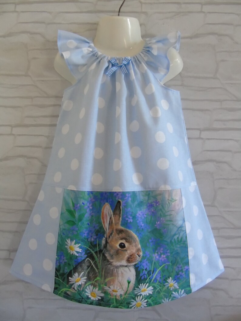 Girls Bunny Dress Easter Outfit Party Dress Rabbits Dress Toddler Dress ...