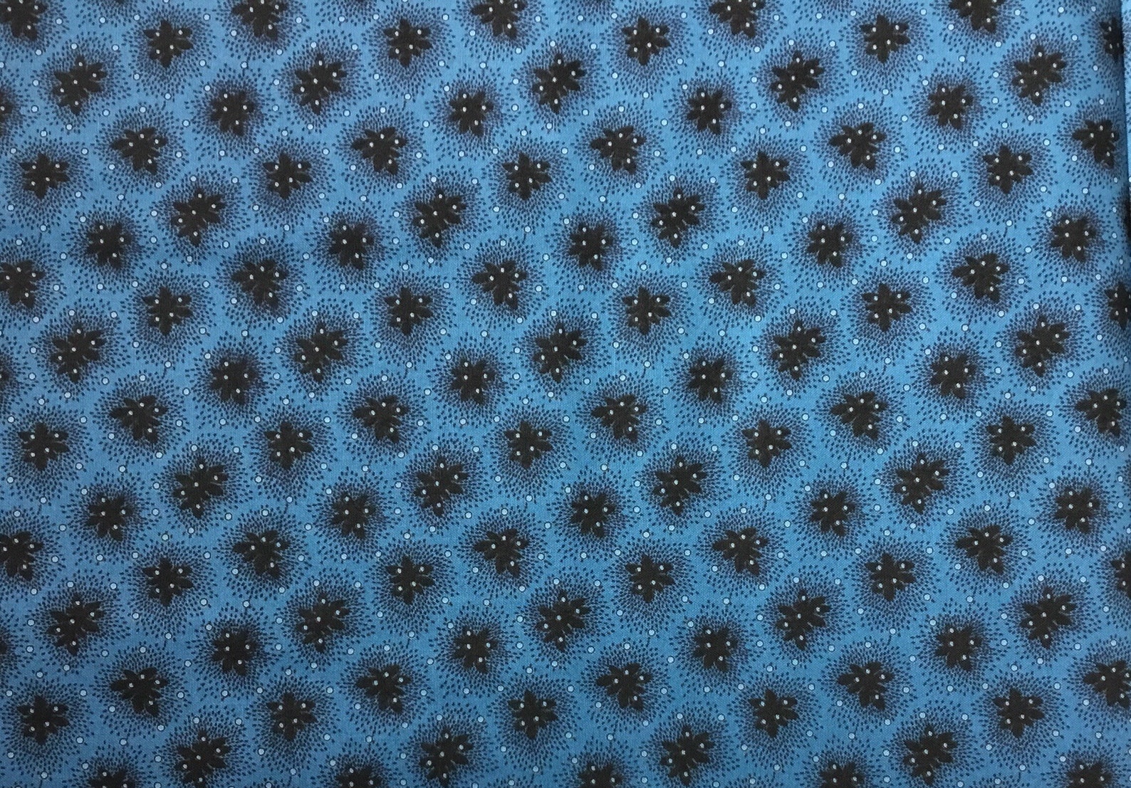 Blue Floral Print Cotton Fabric - Chesapeake Andover Fabric - Etsy