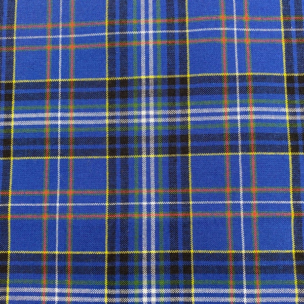 Blue Plaid Fabric - Etsy