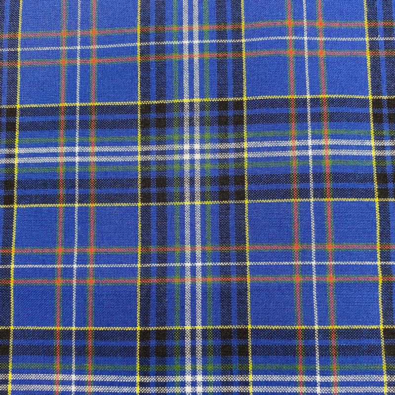Blue Plaid Fabric - Etsy