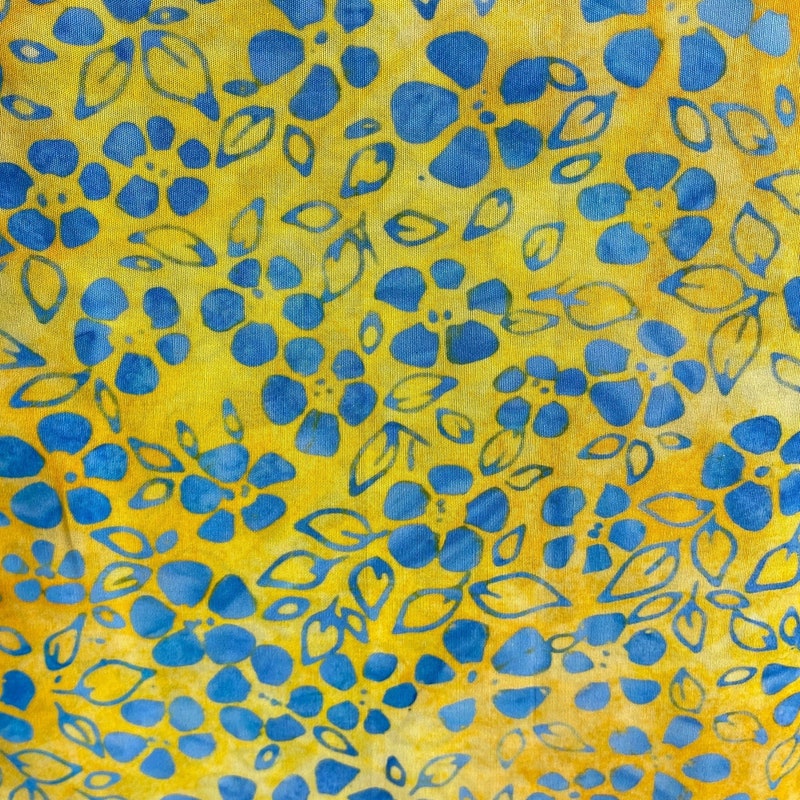 Blue Yellow Fabric - Etsy