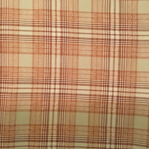 Orange Plaid Fabric - Etsy