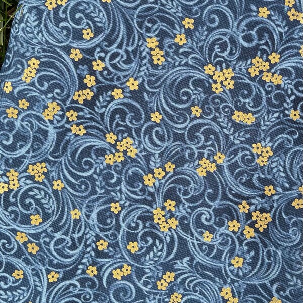 Blue Swirl Fabric - Etsy