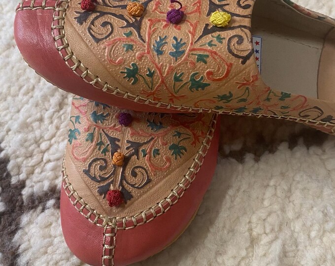 Moroccan Leather Women Slippers/babouche/ Handmade by Artisans in Fes ...