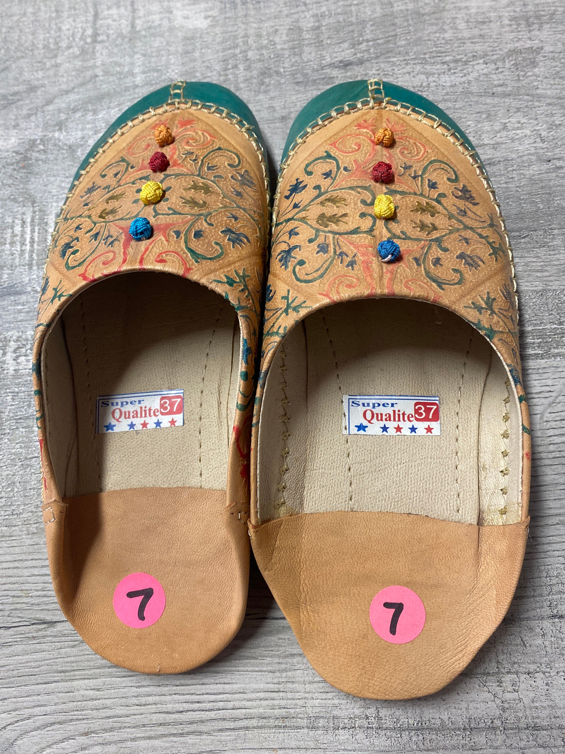 Moroccan Leather Women Slippers/babouche/ Handmade by Artisans in Fes ...