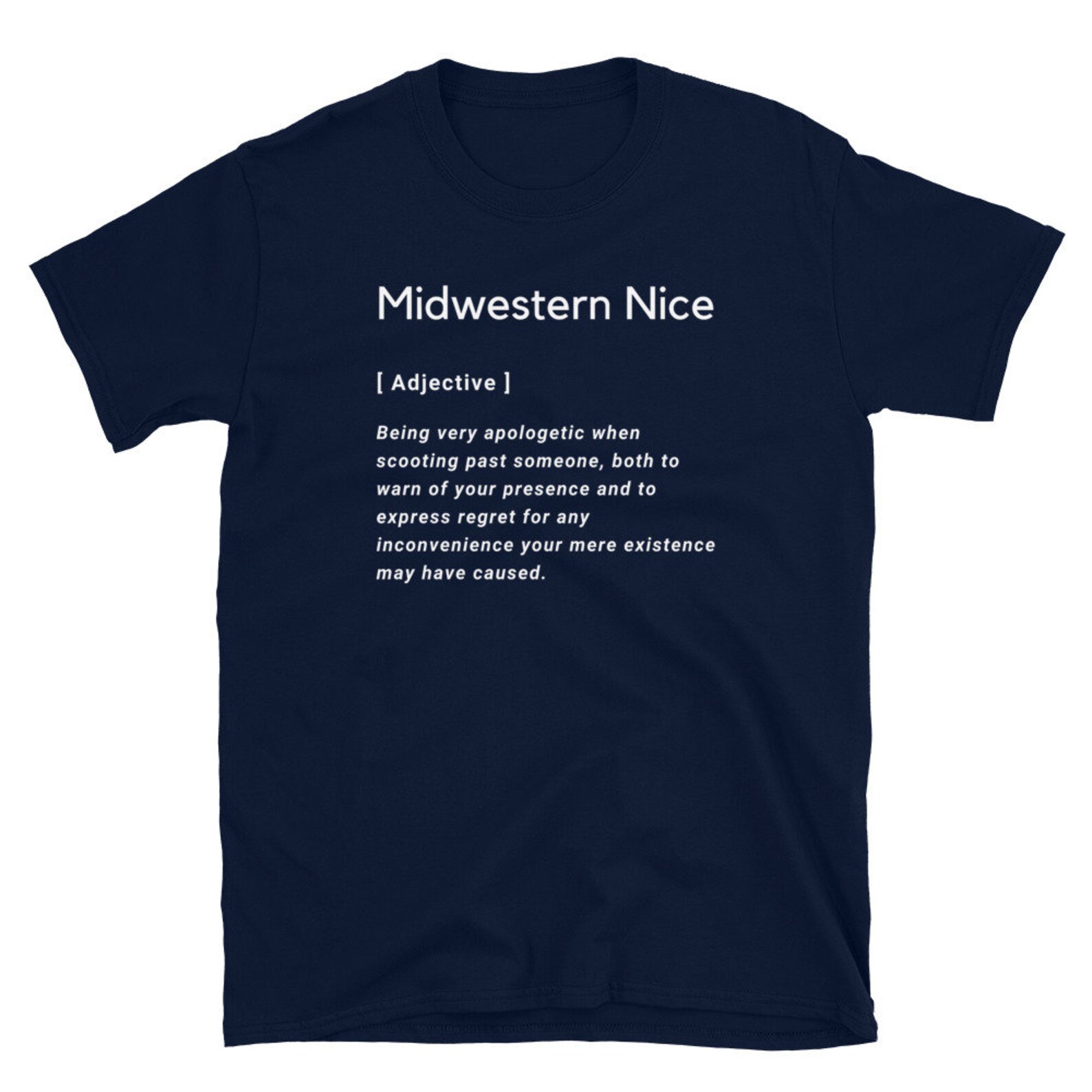 Midwestern Nice Funny Midwest Definition Short Sleeve Unisex Etsy