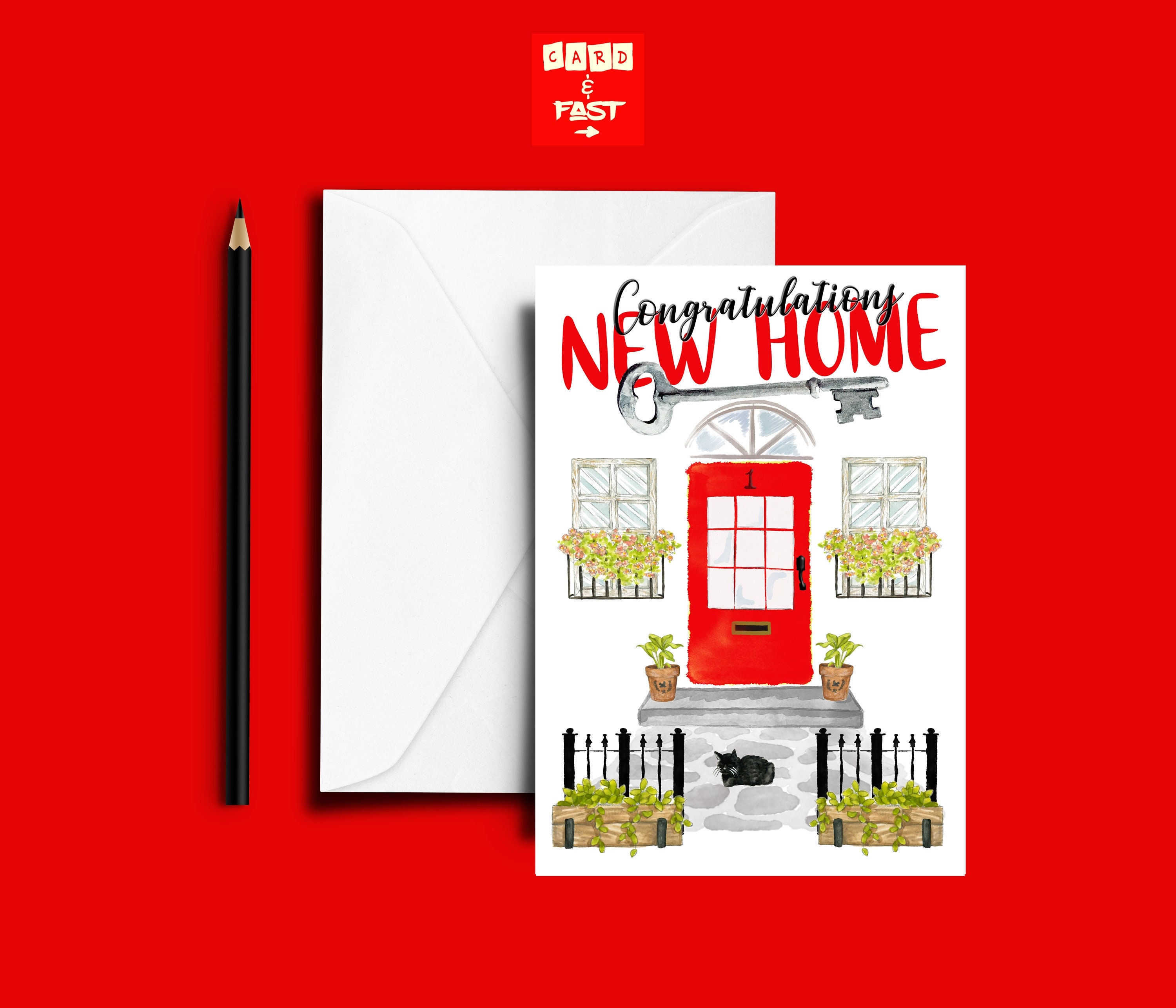 Printable New Home Card, Happy Housewarming, Digital Card, Print at ...