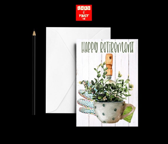 Printable Retirement Card Happy Retirement Digital Card - Etsy