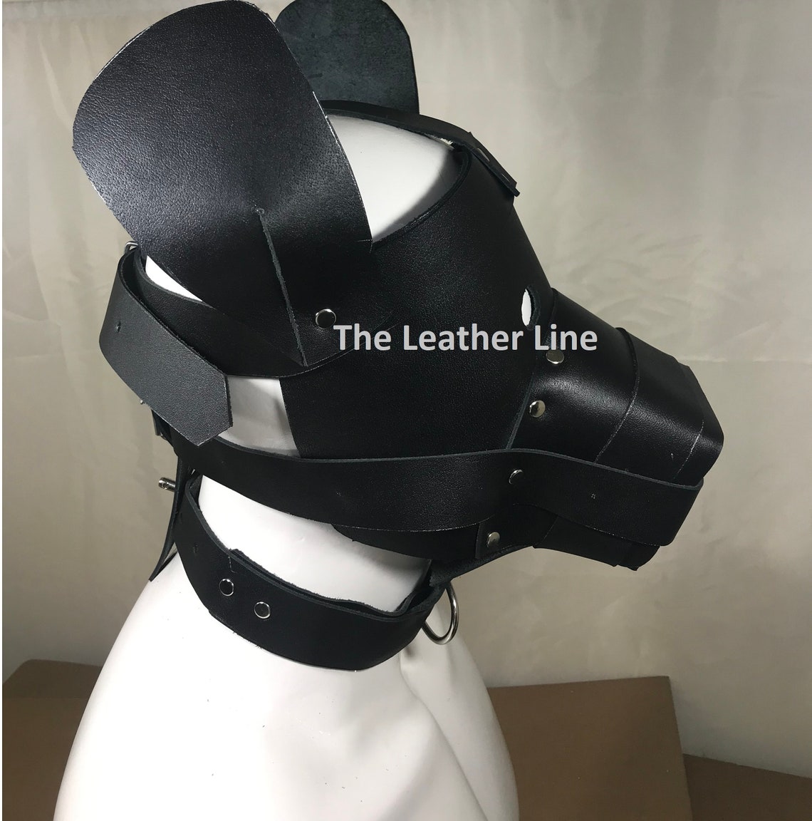 Genuine Black Leather Bondage Puppy Dog Mask With Collar - Etsy