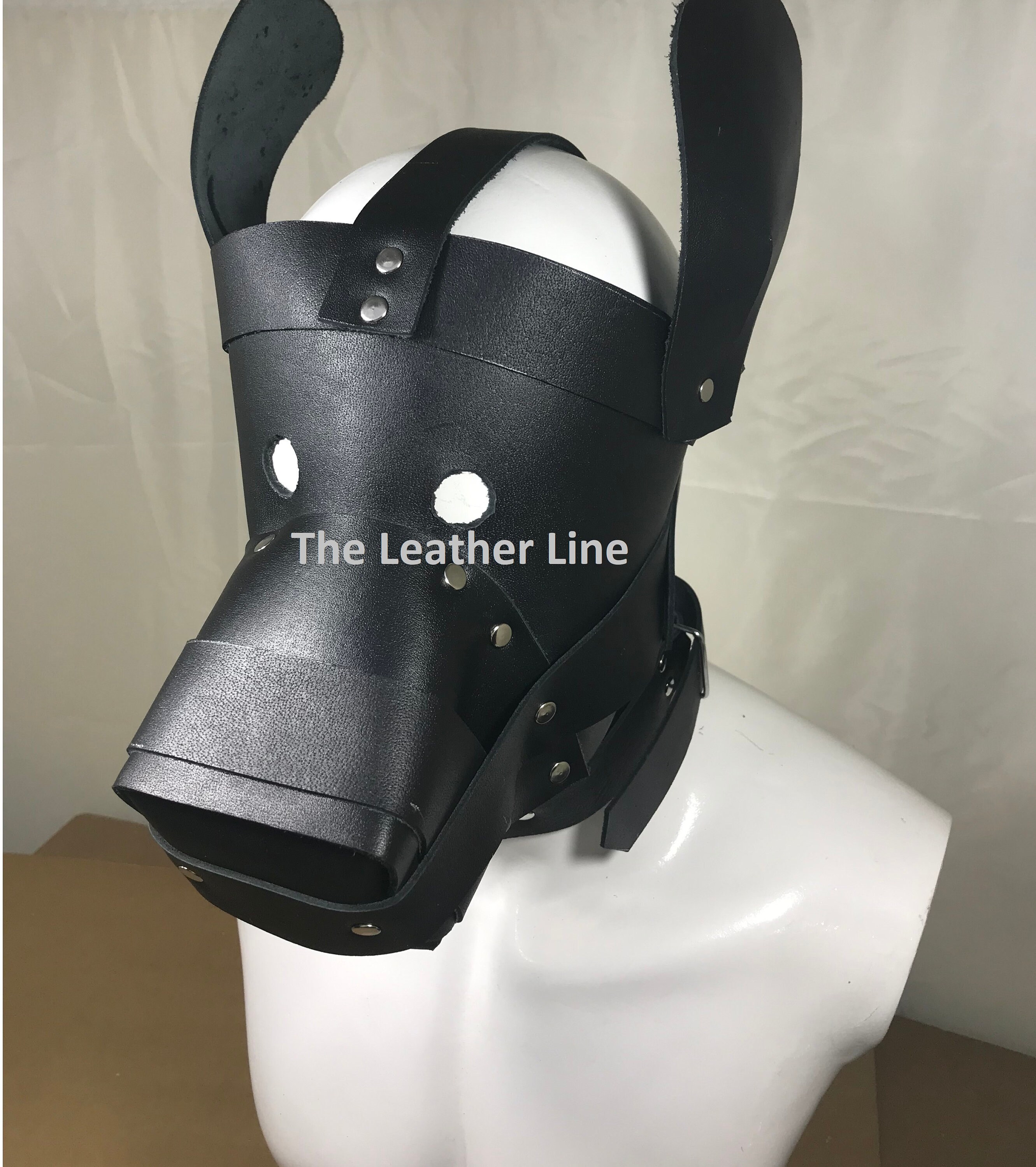Genuine Black Leather Bondage Puppy Dog Mask With Collar - Etsy