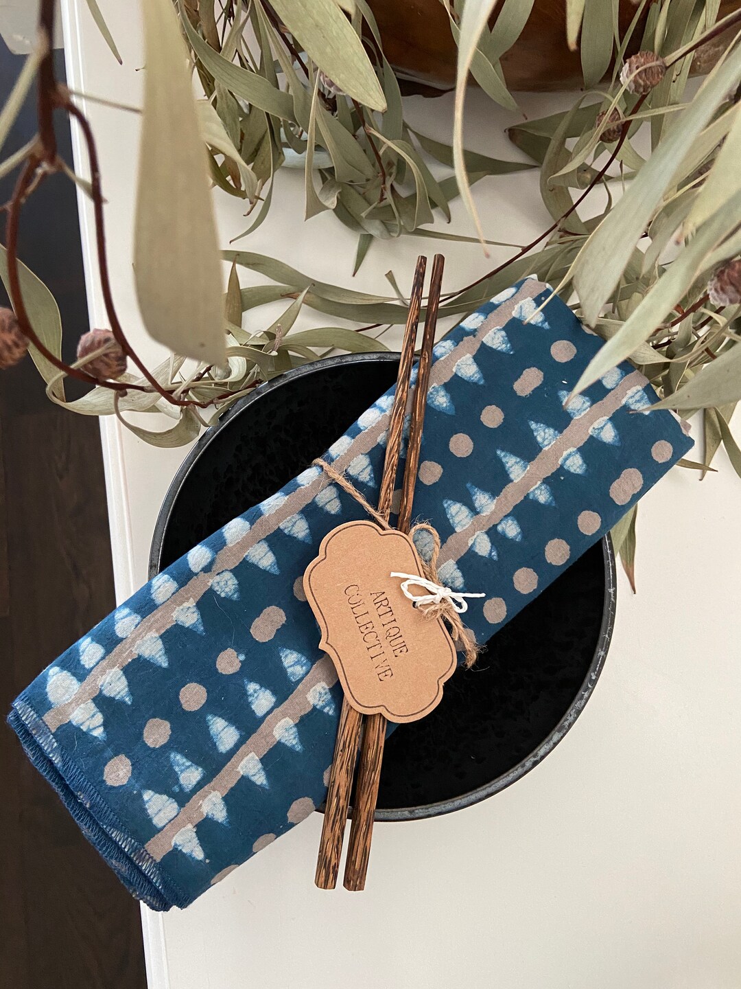 Hand Block Printed Organic Cotton Napkins - Set of 4 - Etsy