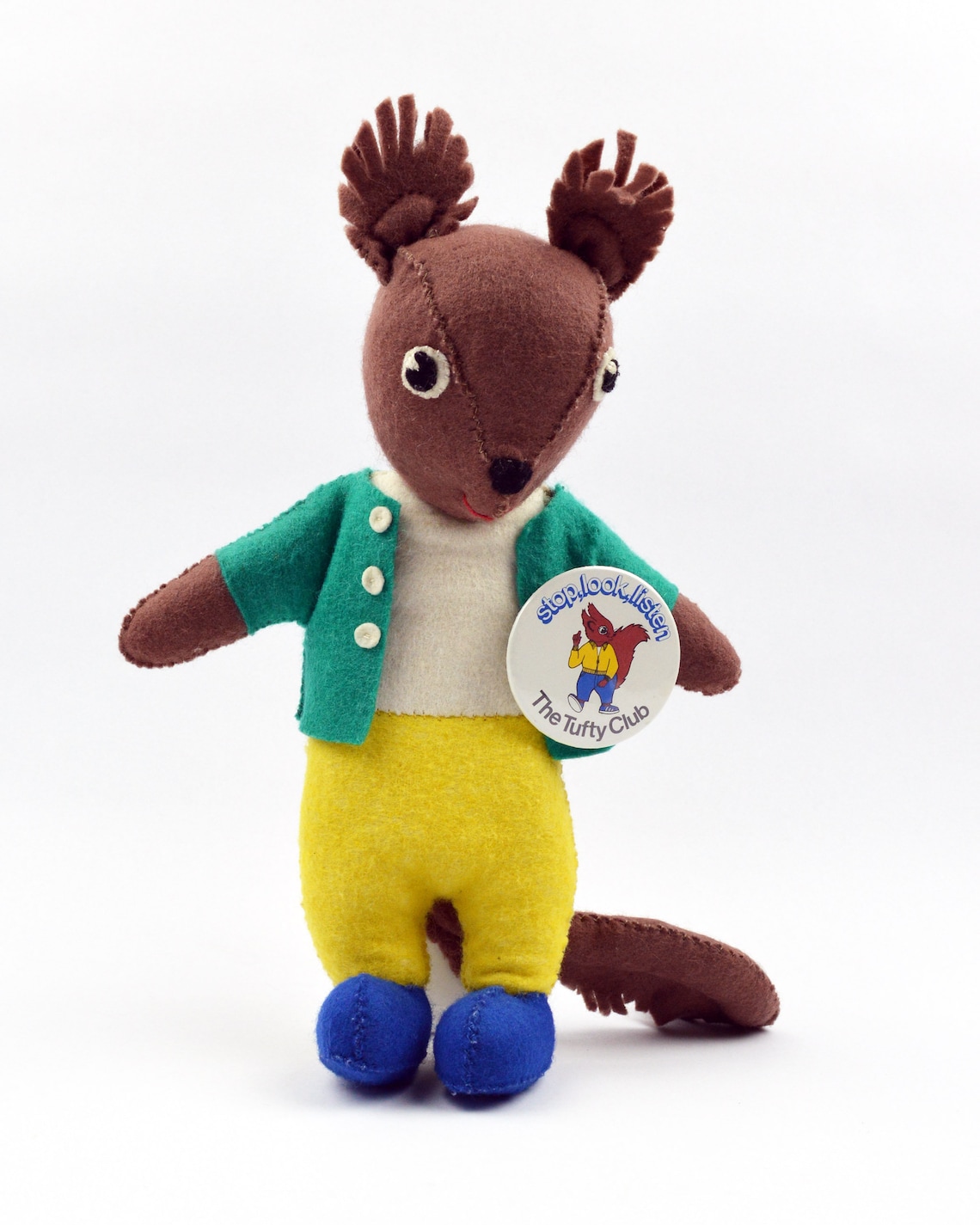 Vintage 1960s Tufty Fluffytail Felt Toy and Original Tufty | Etsy