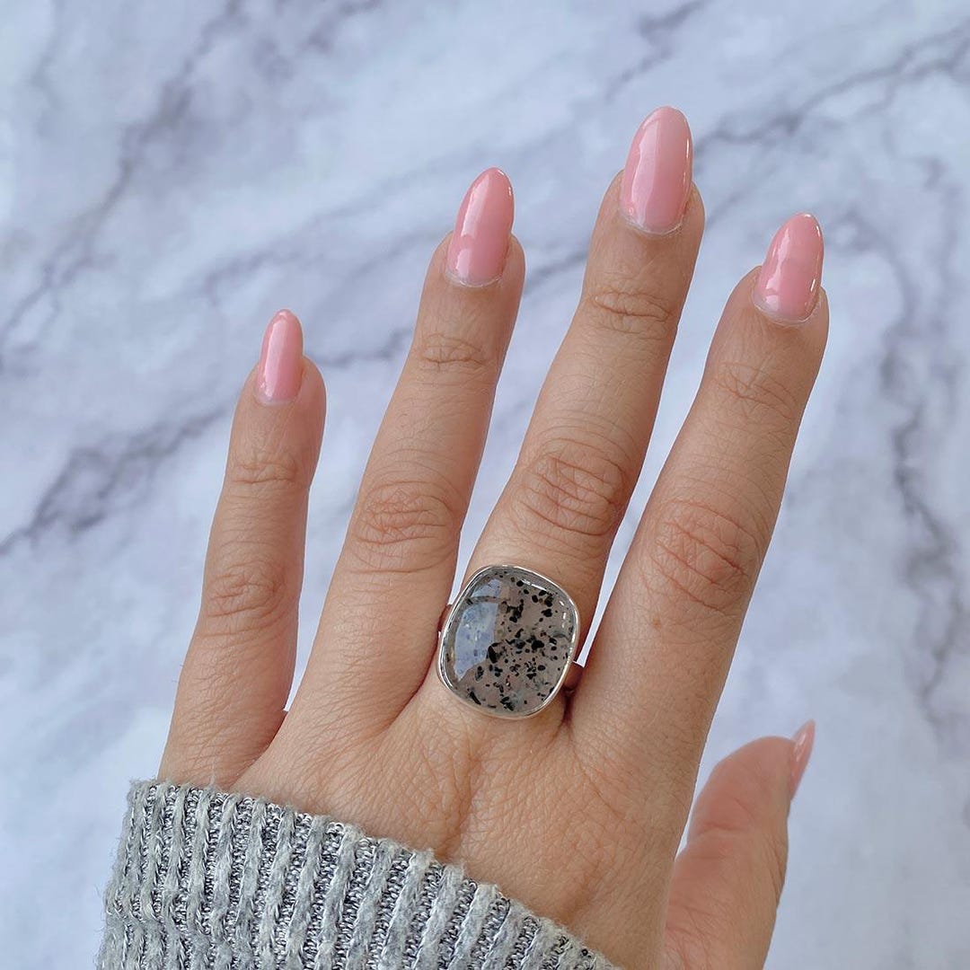 Super Seven Adjustable Ring / 925 Sterling Silver / Healing Gemstone ...