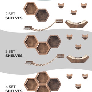 Cat Wall Furniture Full Set, Cat Wall Shelves, Cat Wall Bed, Cat Wall ...