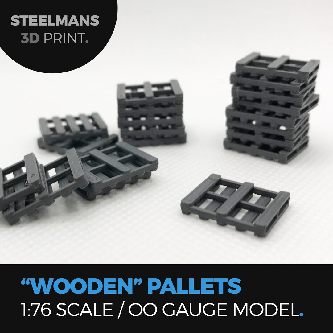 Wooden Effect Pallets (20 Pack) 1:76 Scale / OO Gauge - Model Railway ...