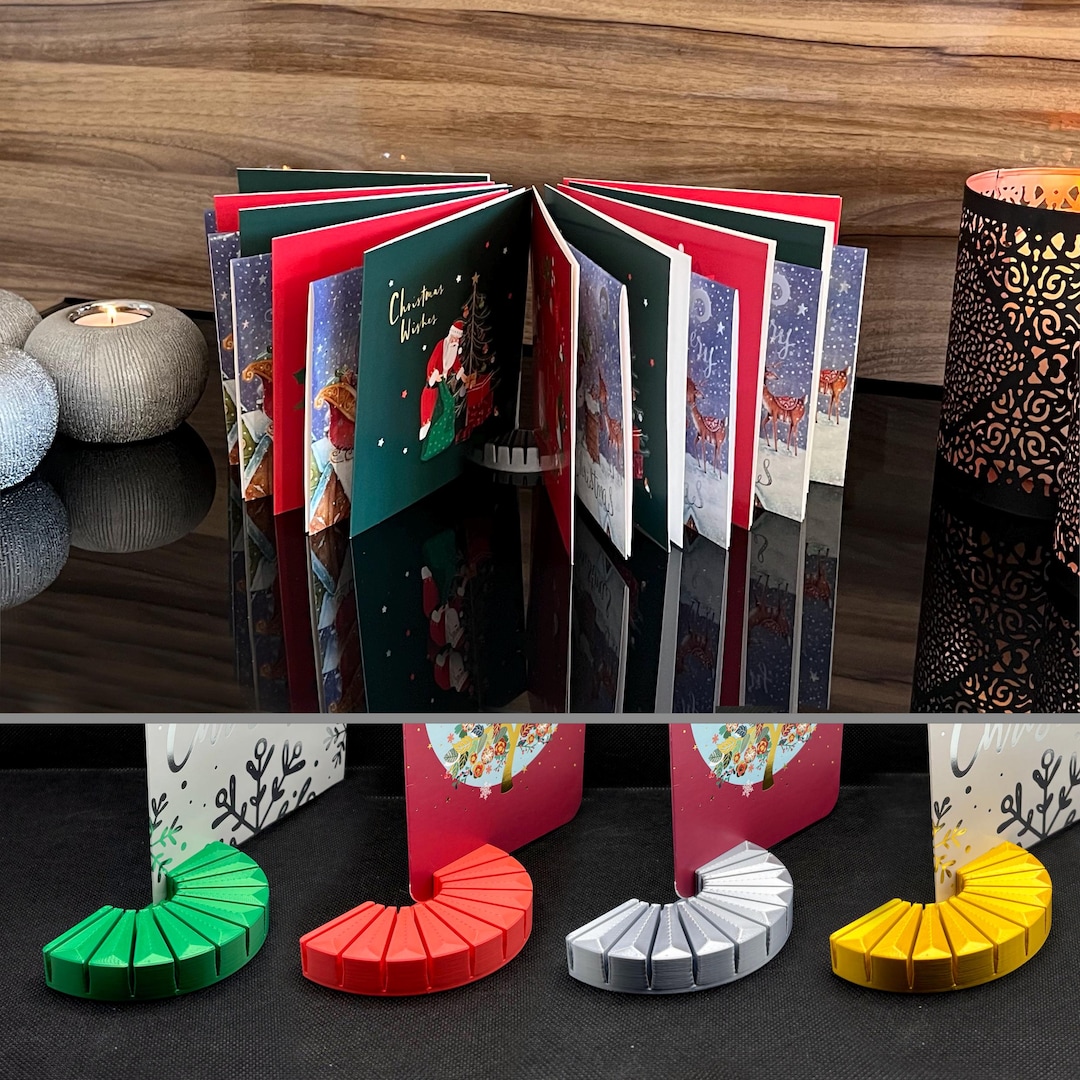 Greeting Card Display Stand - Fan Effect - 7 Colours (christmas) - Etsy