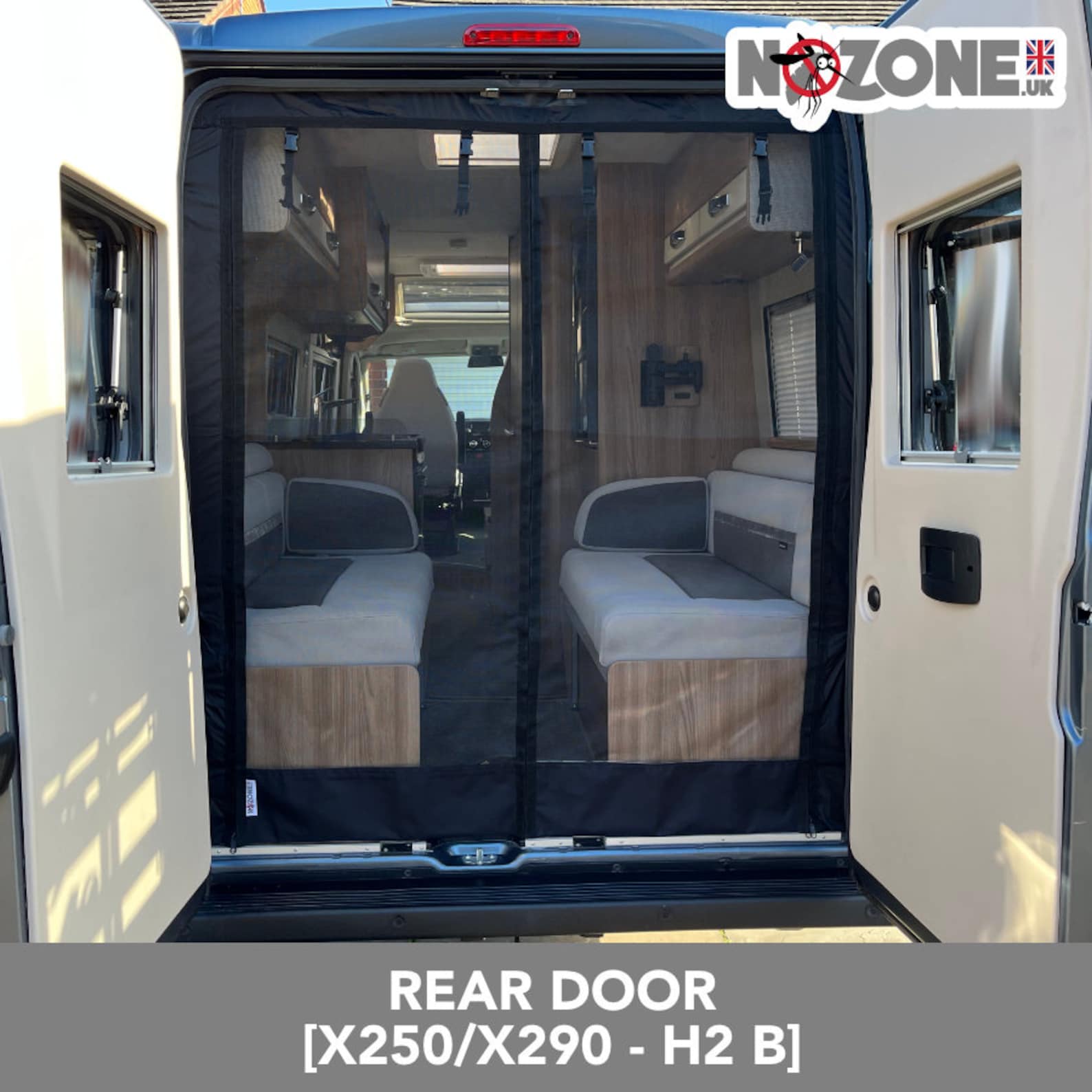 NOZONE Insect Screen for REAR DOOR of Fiat Ducato, Boxer, Relay ...