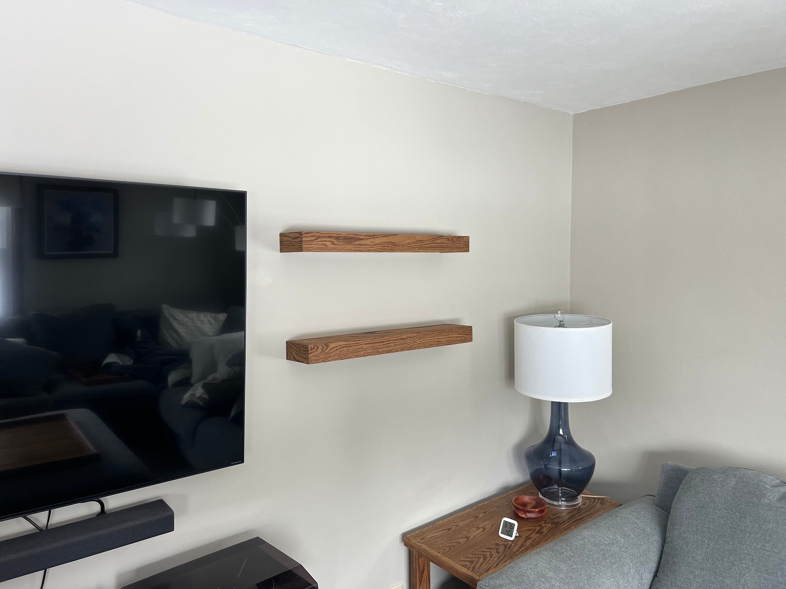 FREE SHIPPING Easy to Install Floating Shelves, Custom Floating Wood ...