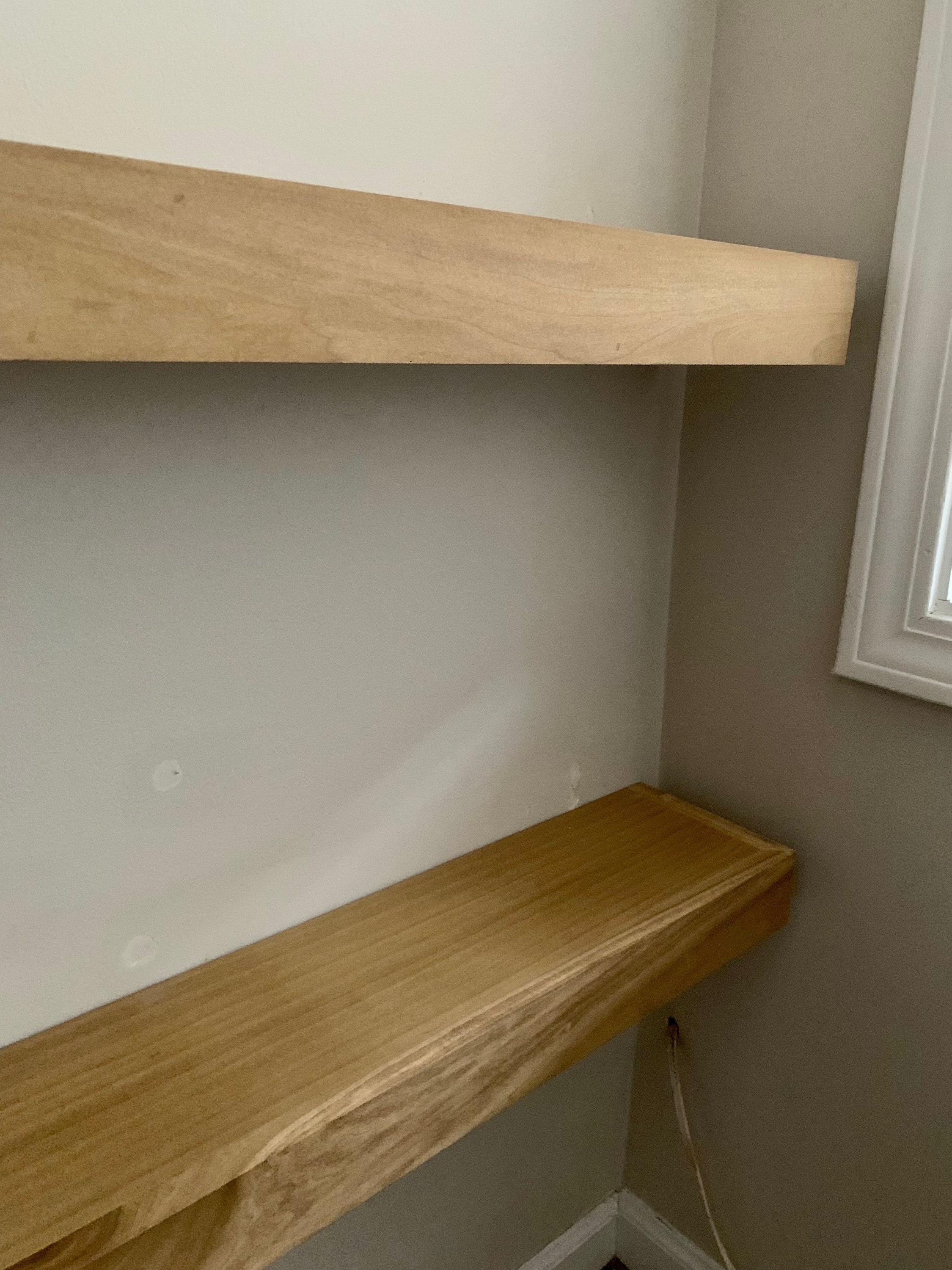 FREE SHIPPING Easy to Install Floating Shelves, Custom Floating Wood ...