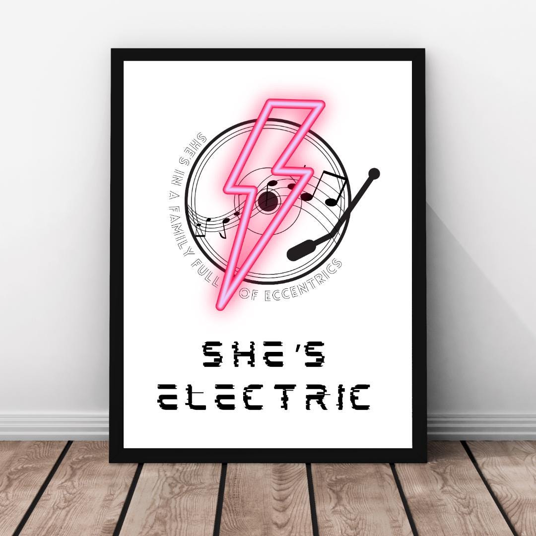 Oasis She's Electric Inspired Print Instant Download, Oasis Album Art ...