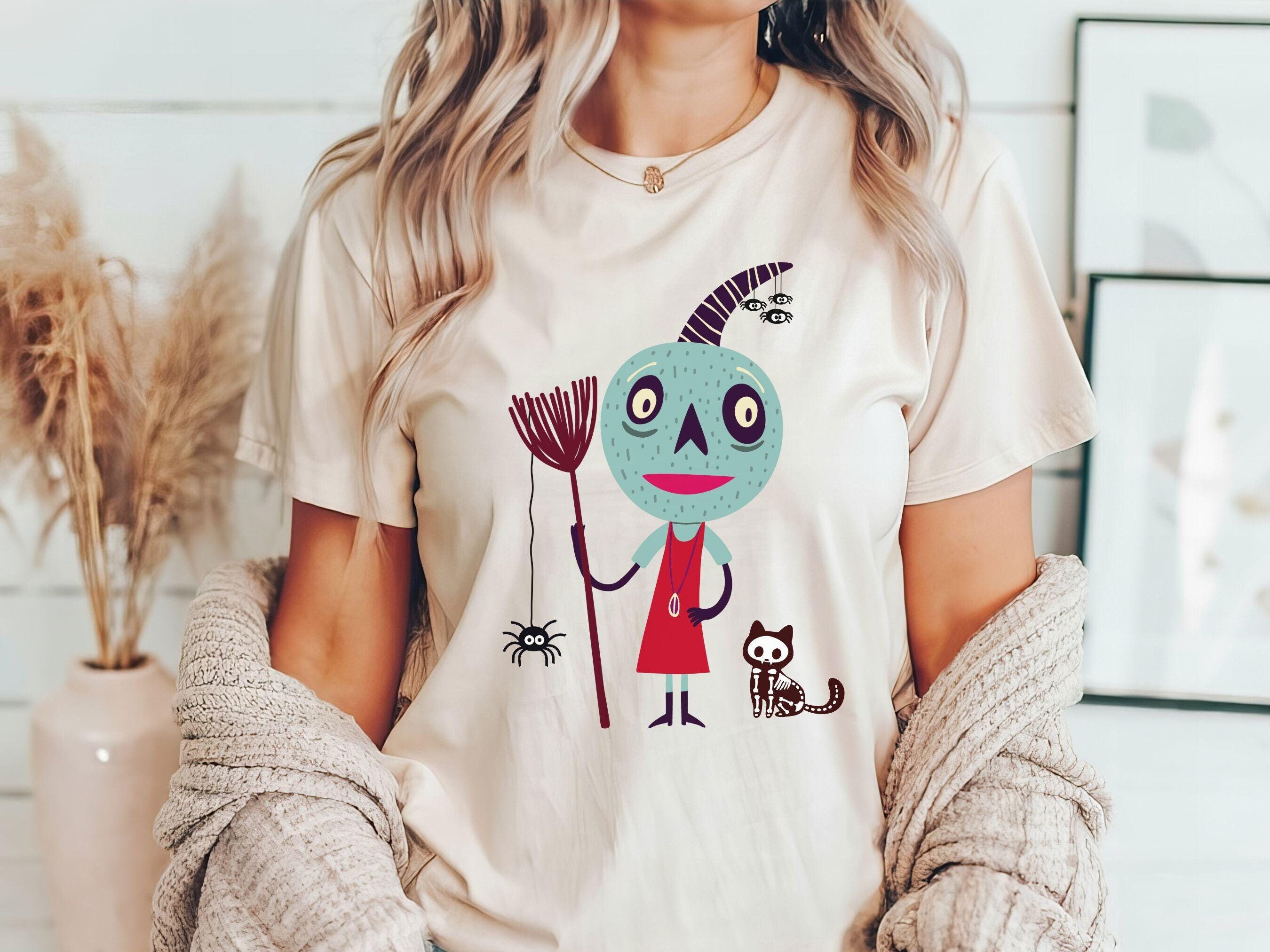 Pumpkinhead Spider Girl Halloween Shirt, Cute Cat Shirt, Halloween ...