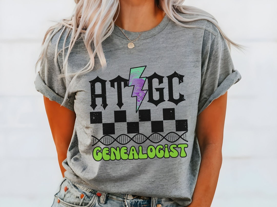 AGTC DNA Genetic Code Genealogist Checkerboard T Shirt for Genealogy ...