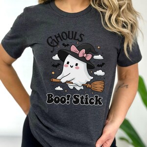 Ghoul's Boo! Stick for Witch Shirt for Halloween Gift Ghost Broomstick ...