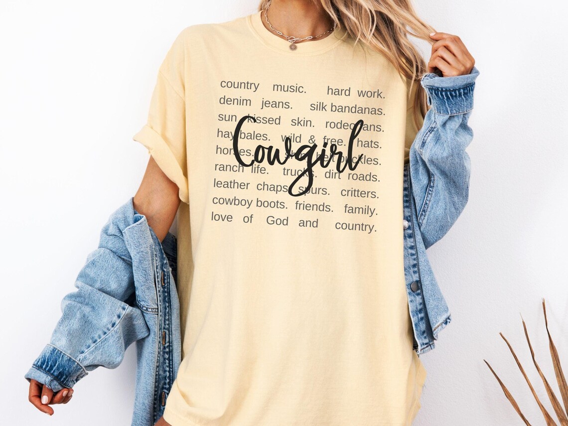 Cowgirl Inspirational Shirt, Country Concert Tee, Western Graphic Tee ...