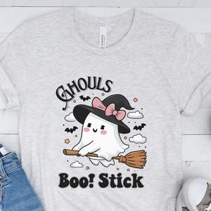 Ghoul's Boo! Stick for Witch Shirt for Halloween Gift Ghost Broomstick ...