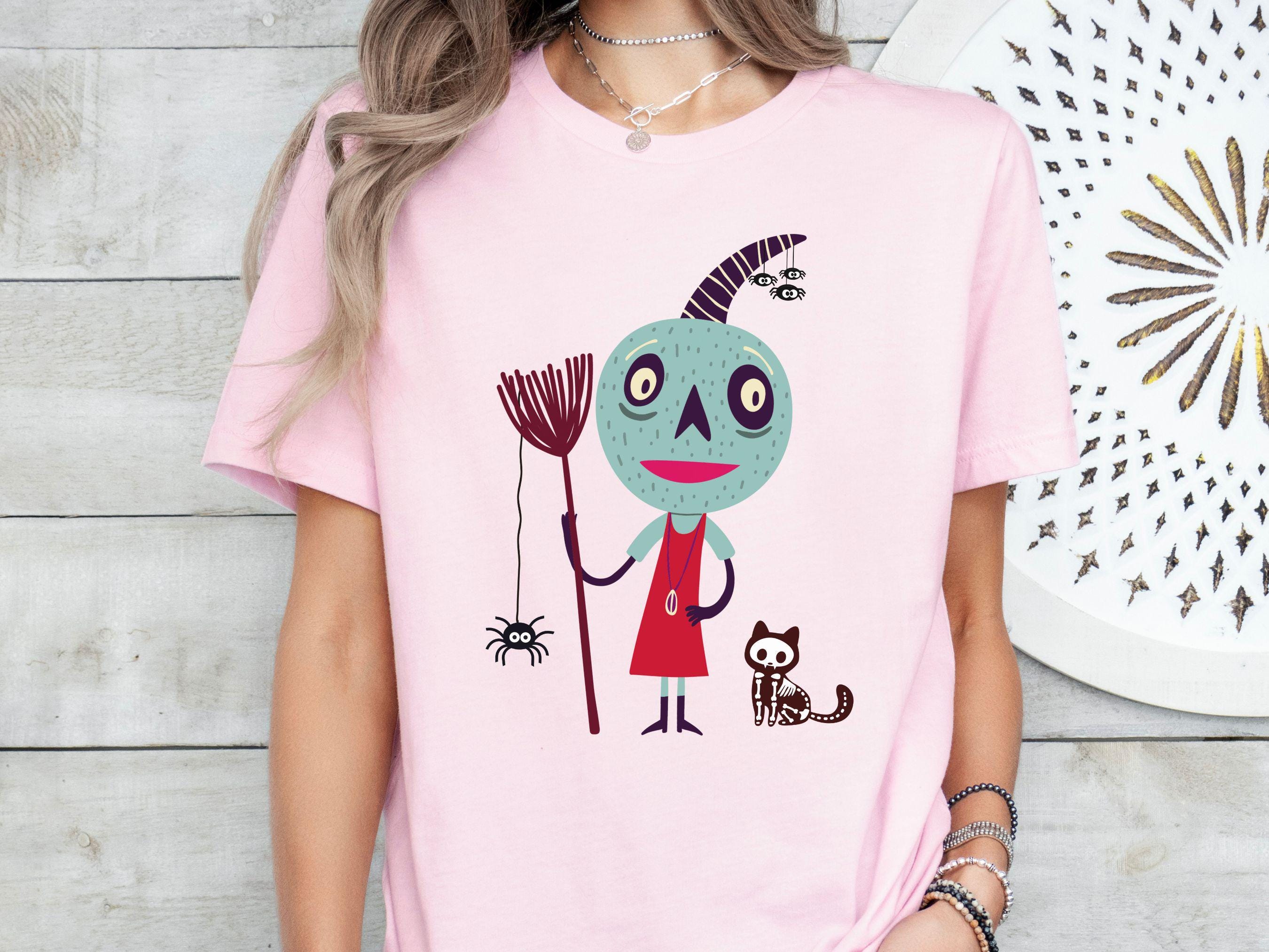 Pumpkinhead Spider Girl Halloween Shirt, Cute Cat Shirt, Halloween ...