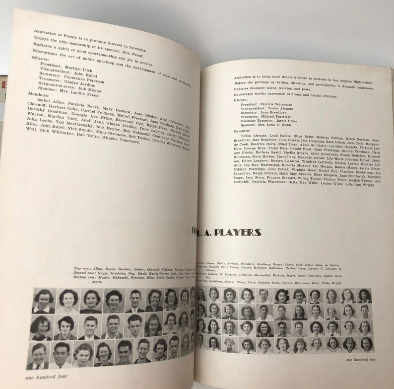 Charles Bukowski & Ray Bradbury Los Angeles High School Yearbook Winter ...
