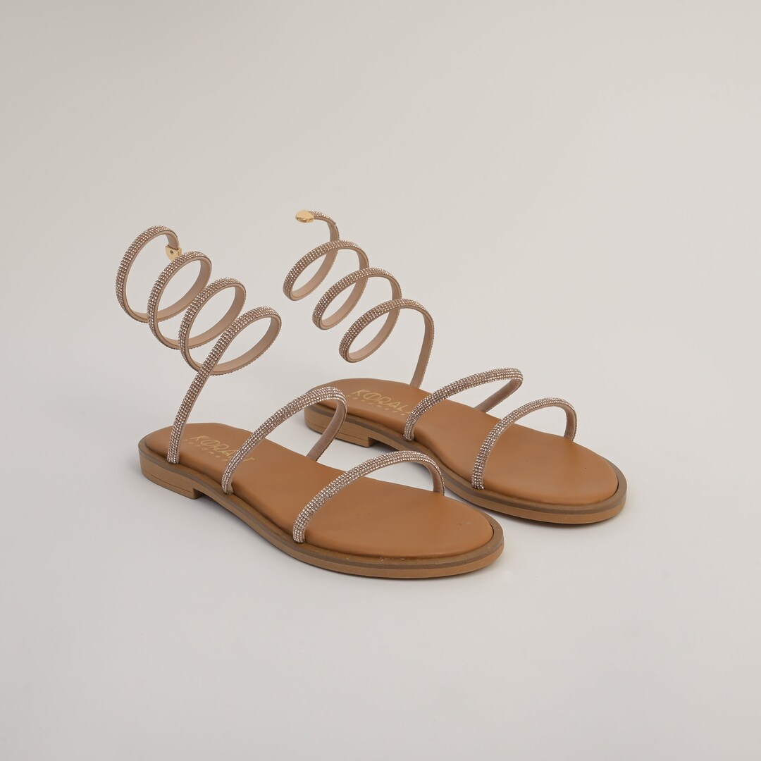 ARIADNE Gladiator Sandals, Ankle Wrap Sandals, Wrap Sandals Women ...