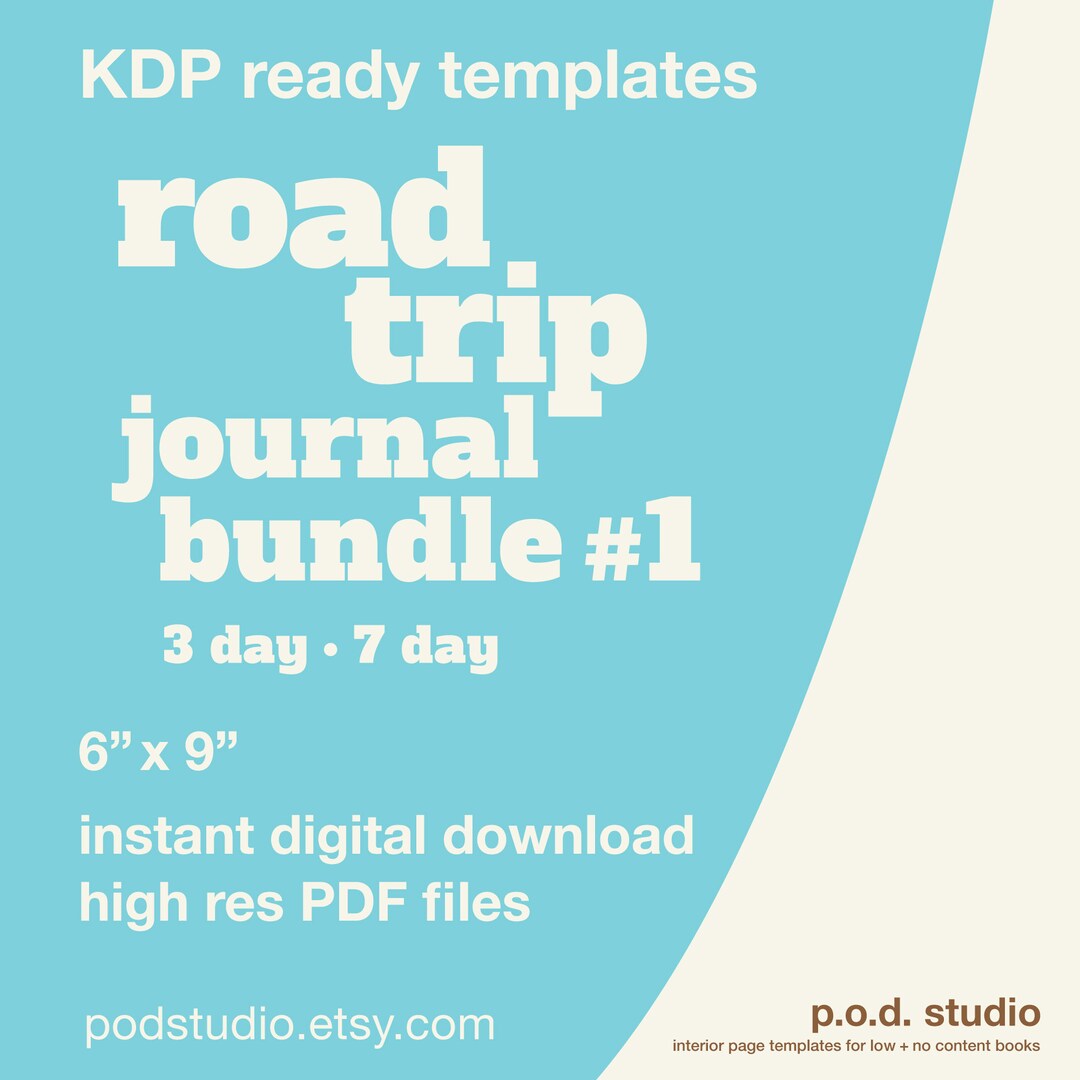 Road Trip Journal Interior Template Bundle: 3 Day and 7 Day. - Etsy