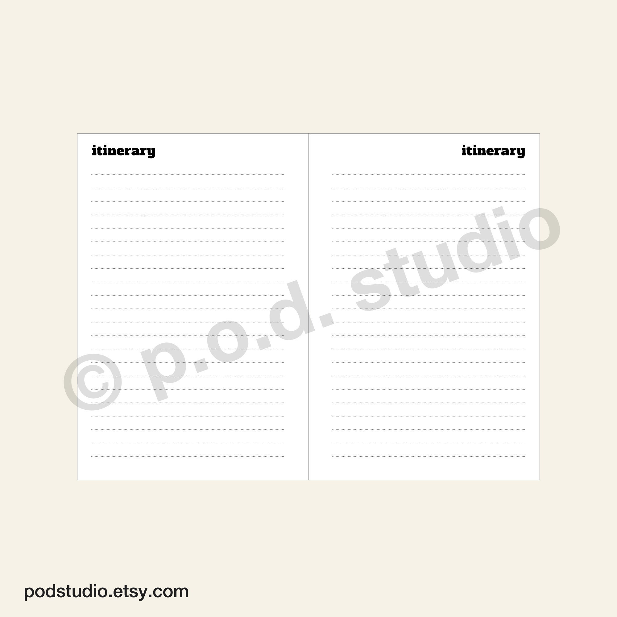 Road Trip Journal Interior Template Bundle: 3 Day and 7 Day. - Etsy