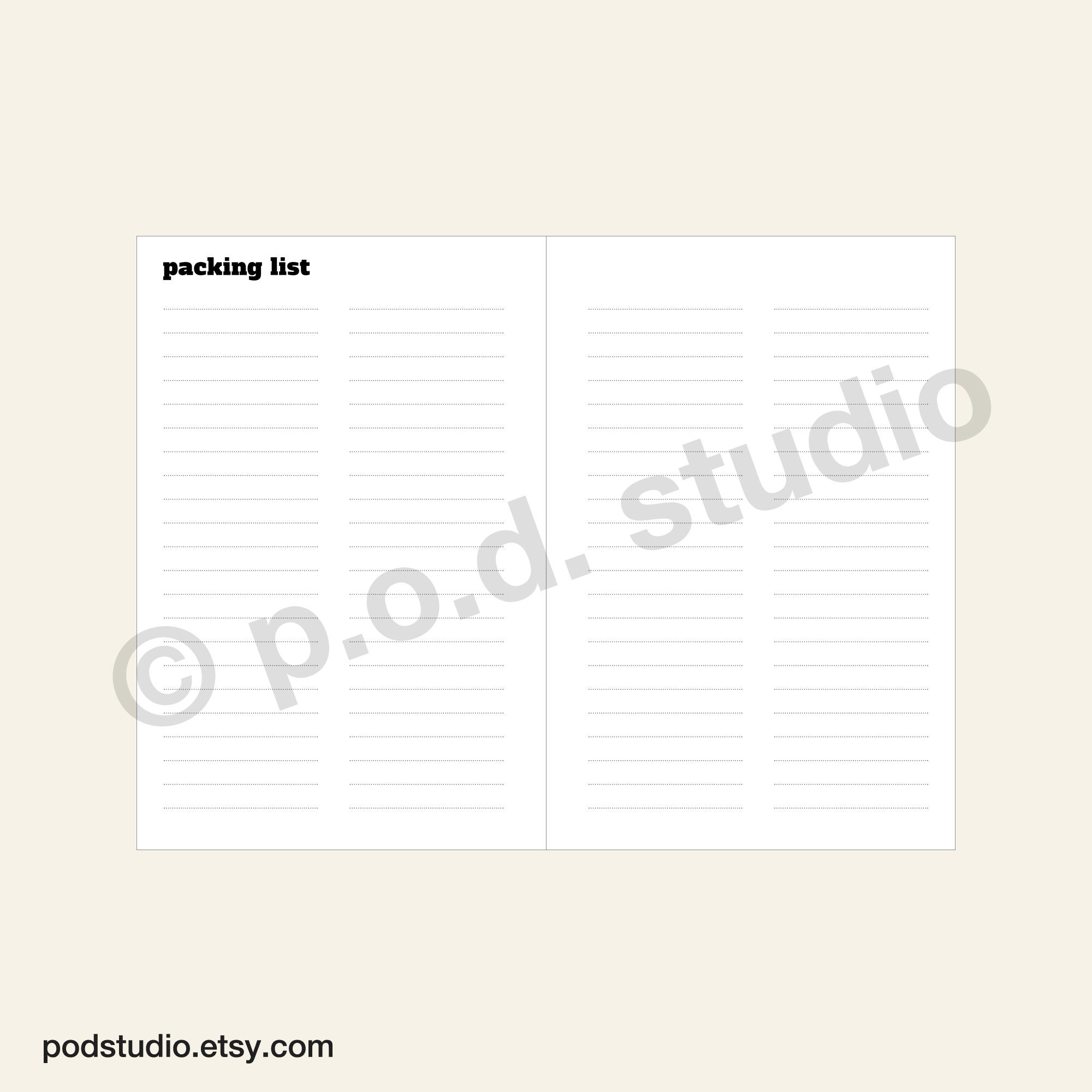 Road Trip Journal Interior Template Bundle: 3 Day and 7 Day. - Etsy