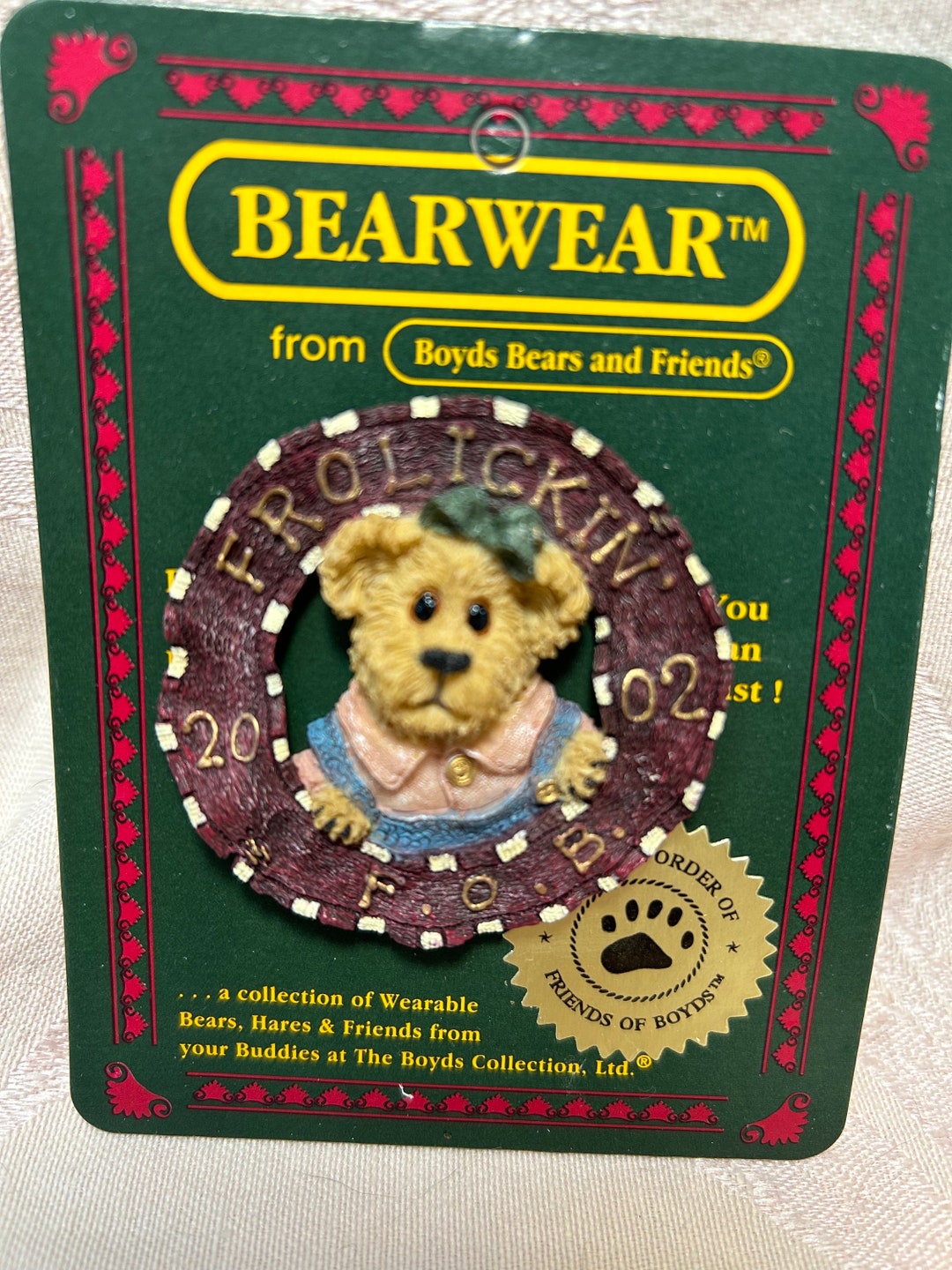 Vintage Boyds Bear Bearwear FOB Pin ~ Molly B Berriweather - Etsy