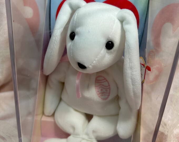 Vintage TY Color Me Beanie Bunny With Pink Ribbon - Etsy