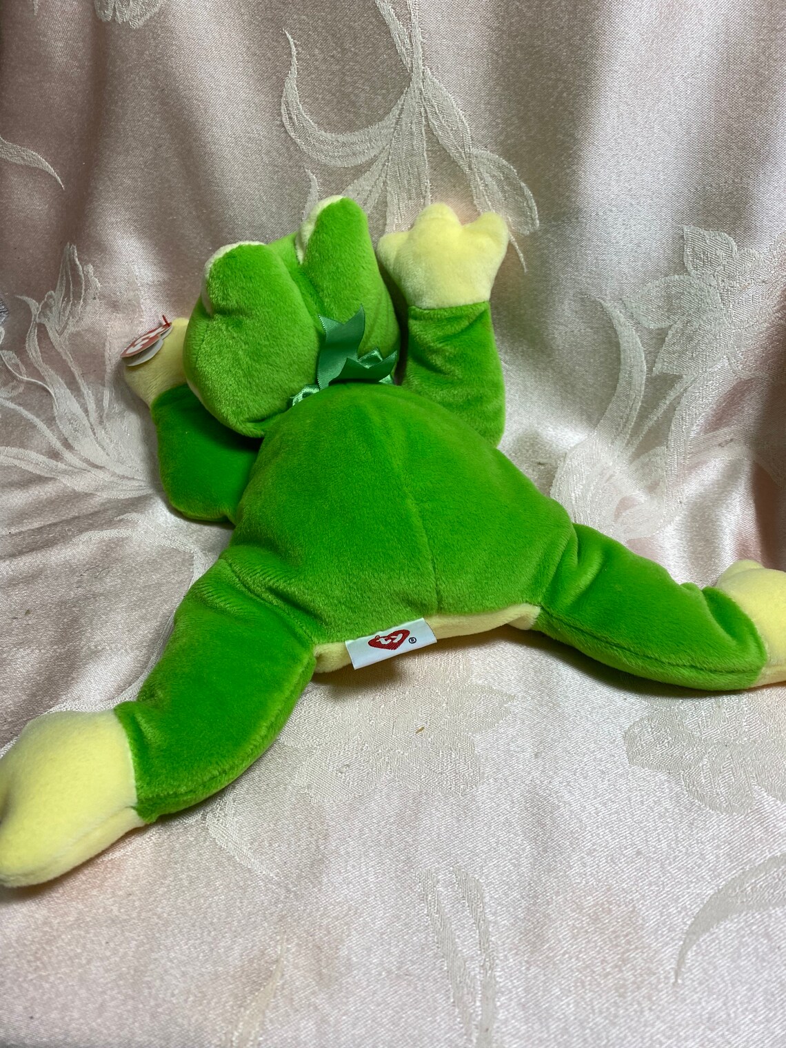 Vintage Ty Pillow Pal Ribbit the Frog - Etsy