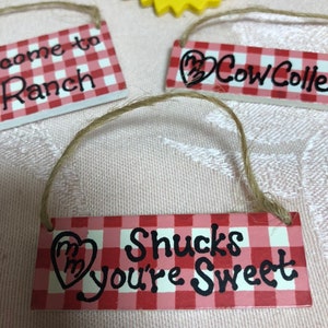 Vintage Mary Moo Moos Mini Signs - Etsy