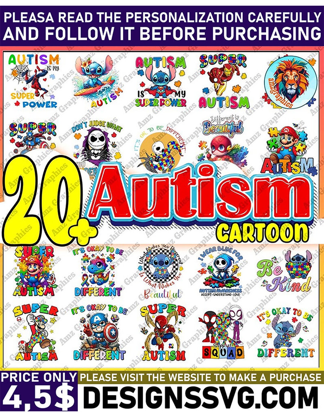 20 Cartoon Autism Png Bundle, Autism Awareness, Autism Quote Png ...