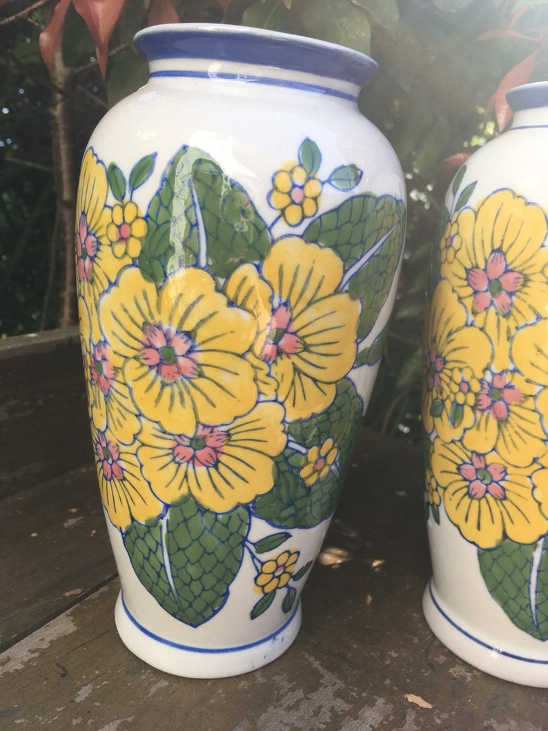 2 X Beautiful Vases - Porcelain and Hand Painted - Etsy