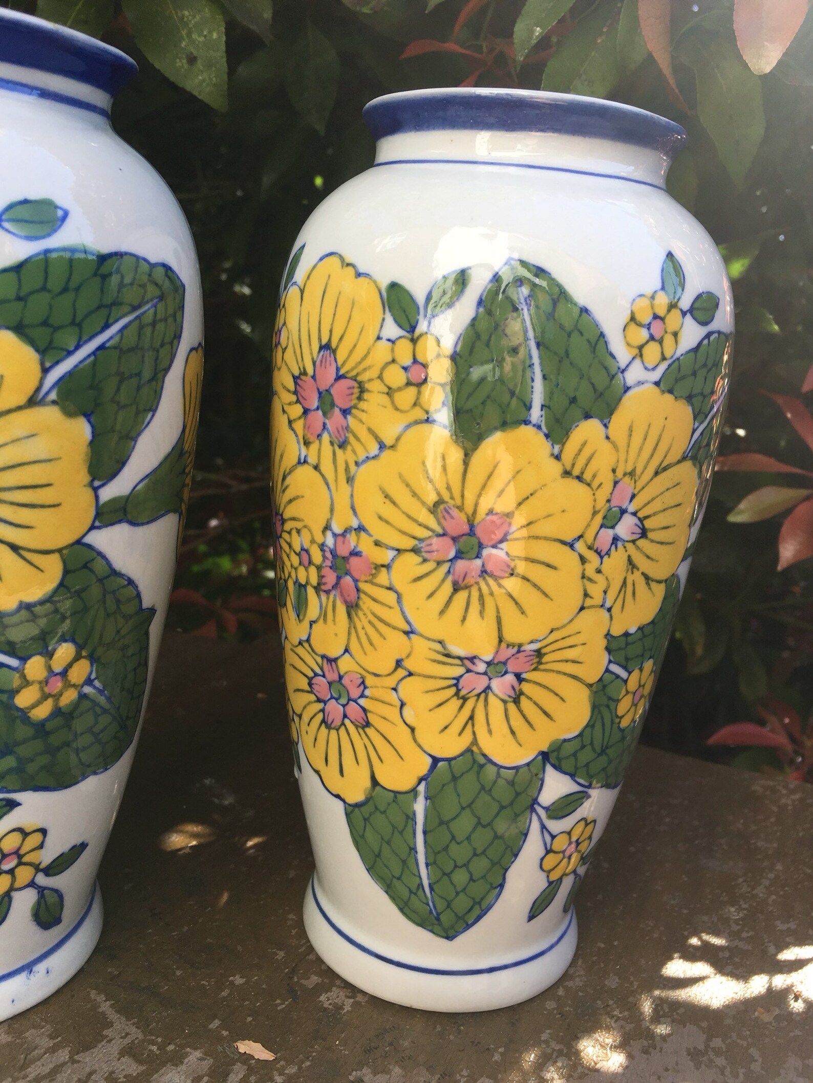 2 X Beautiful Vases - Porcelain and Hand Painted - Etsy