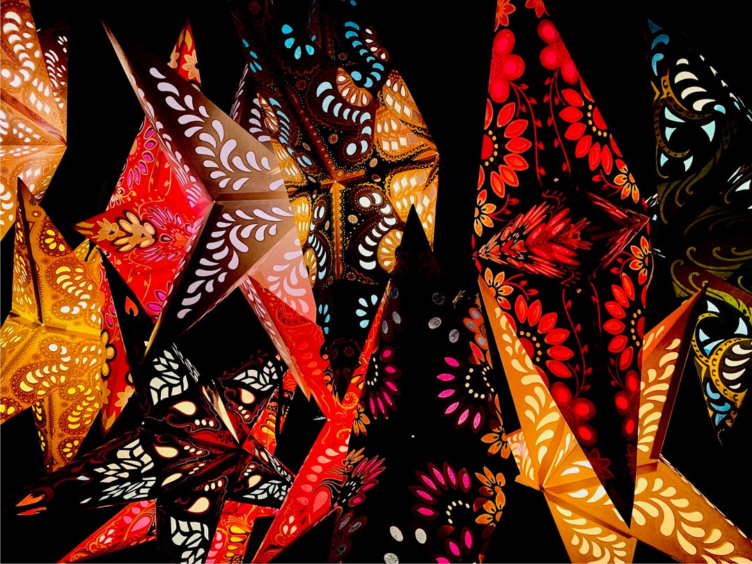 Star Paper Lanterns, Pendant Lights, Christmas Lights, Decorative ...