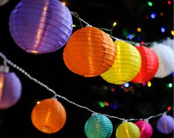 SET OF 4 Paper Lanterns Party Decor Hand Made Decorations | Etsy