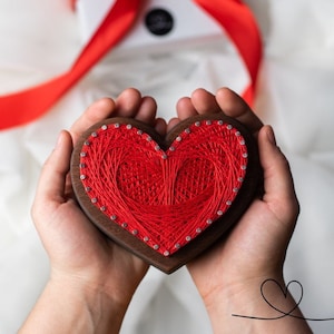 Custom String Art Heart Handmade - Etsy