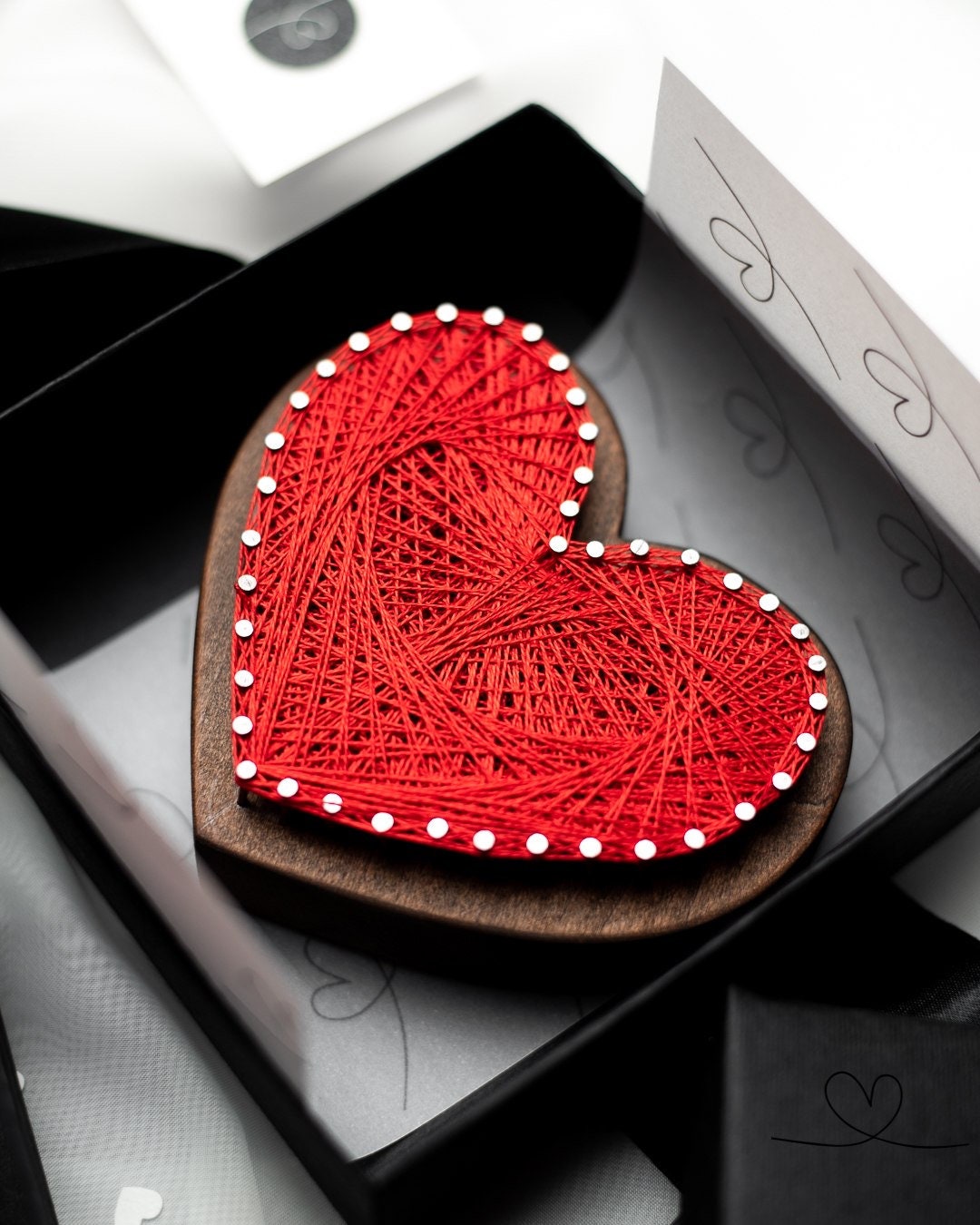 Custom String Art Heart Handmade - Etsy