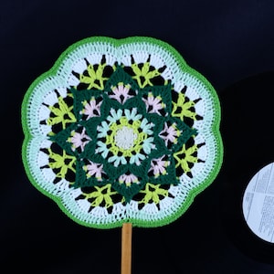 Chinese Round Fan Crochet Pattern Floral Theme, Handmade, Crochet ...