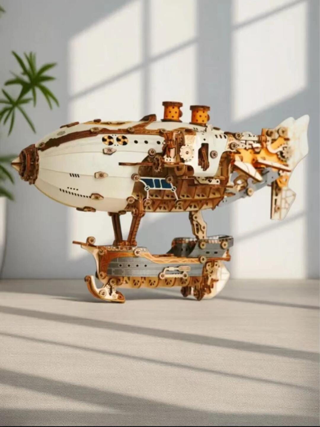 Personalized 3D Wooden Puzzle, Fantasy Spaceship, Airship Model, 3D Model, Stress Relief Toy ...