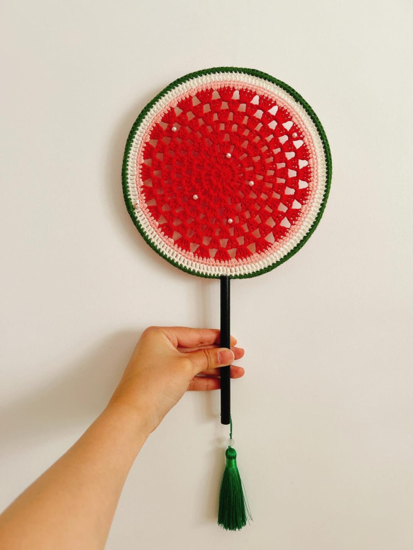 Chinese Round Fan Crochet Pattern Floral Theme, Handmade, Crochet ...