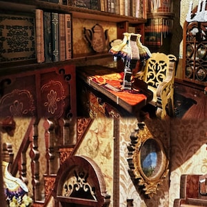 Magic Book House 3D Bookshelf, Assembled DIY, DIY Magical Bookends, 3D ...